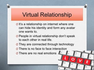 Real Vs. Virtual Relationship | PPTX