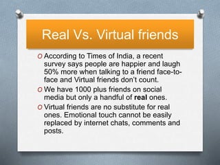Real Vs. Virtual Relationship | PPTX