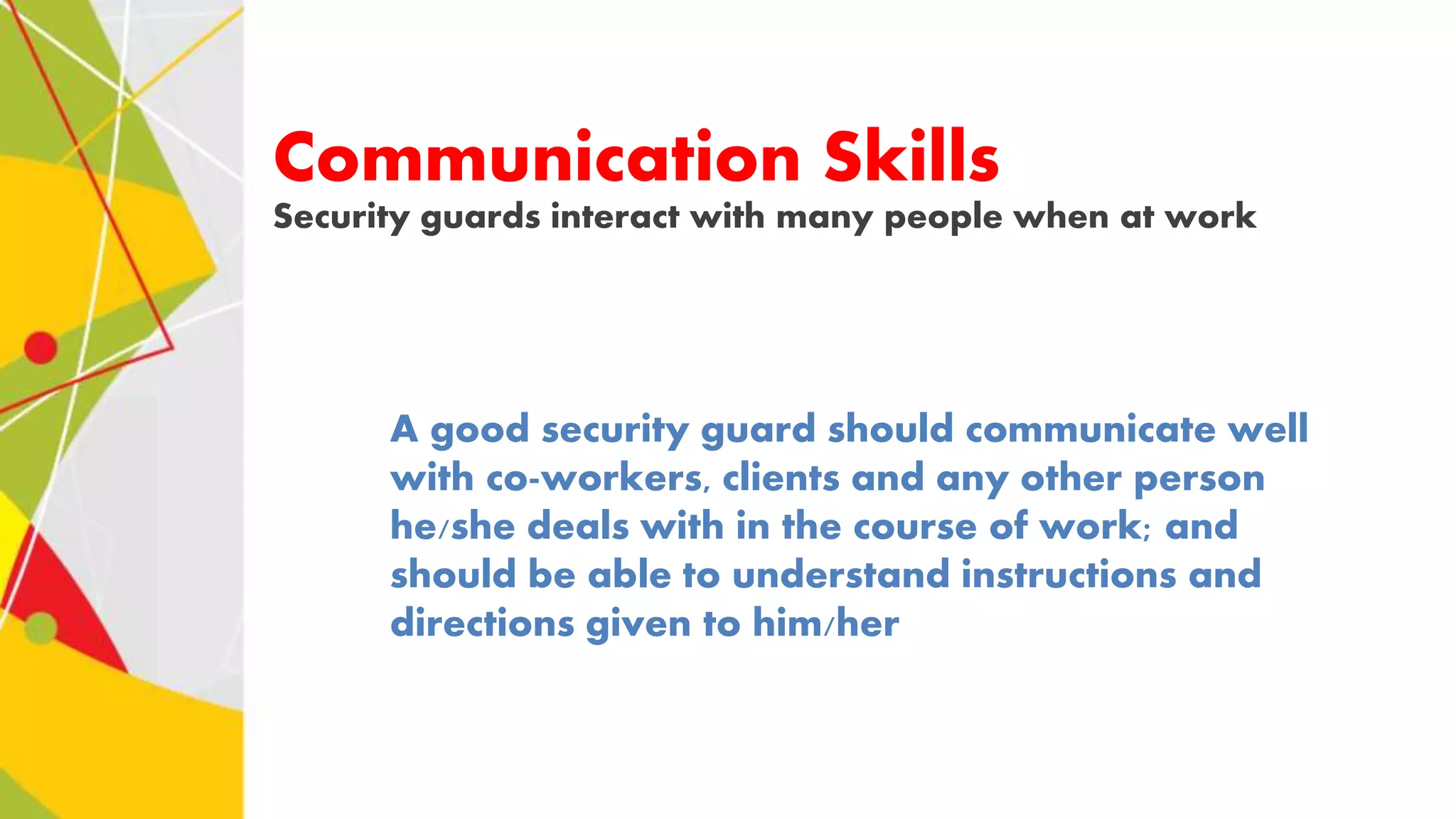 What makes a good security guard? | PPSX