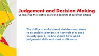 What makes a good security guard? | PPSX