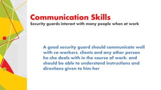 What makes a good security guard? | PPSX