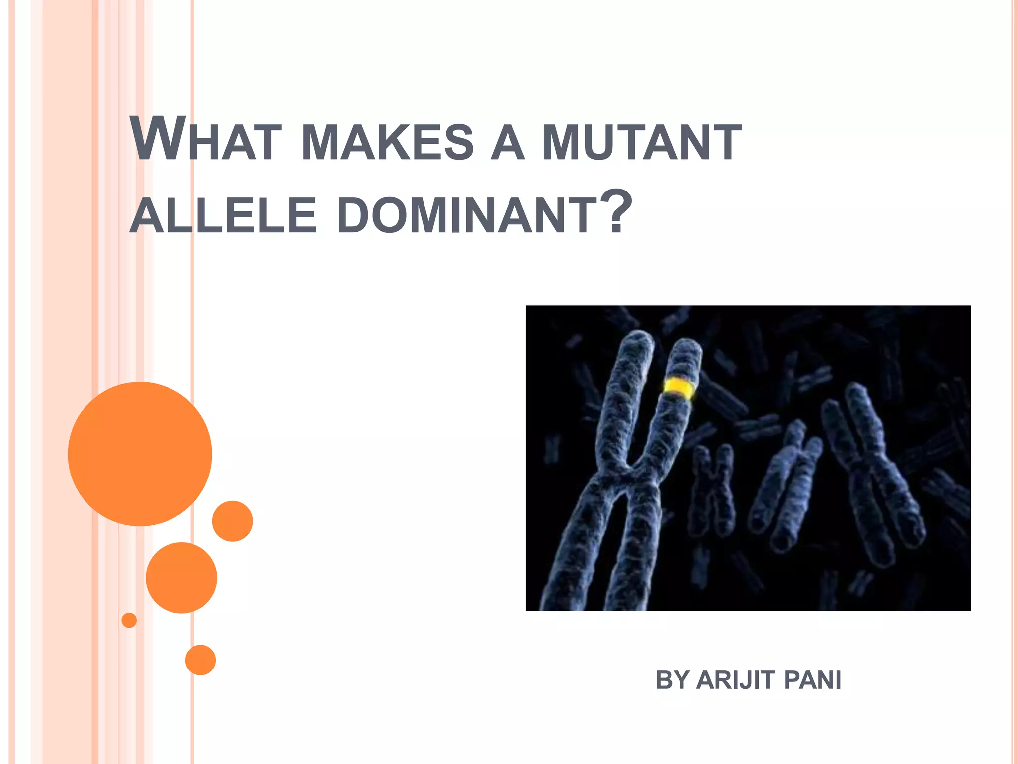 What makes a mutant allele dominant? | PPTX