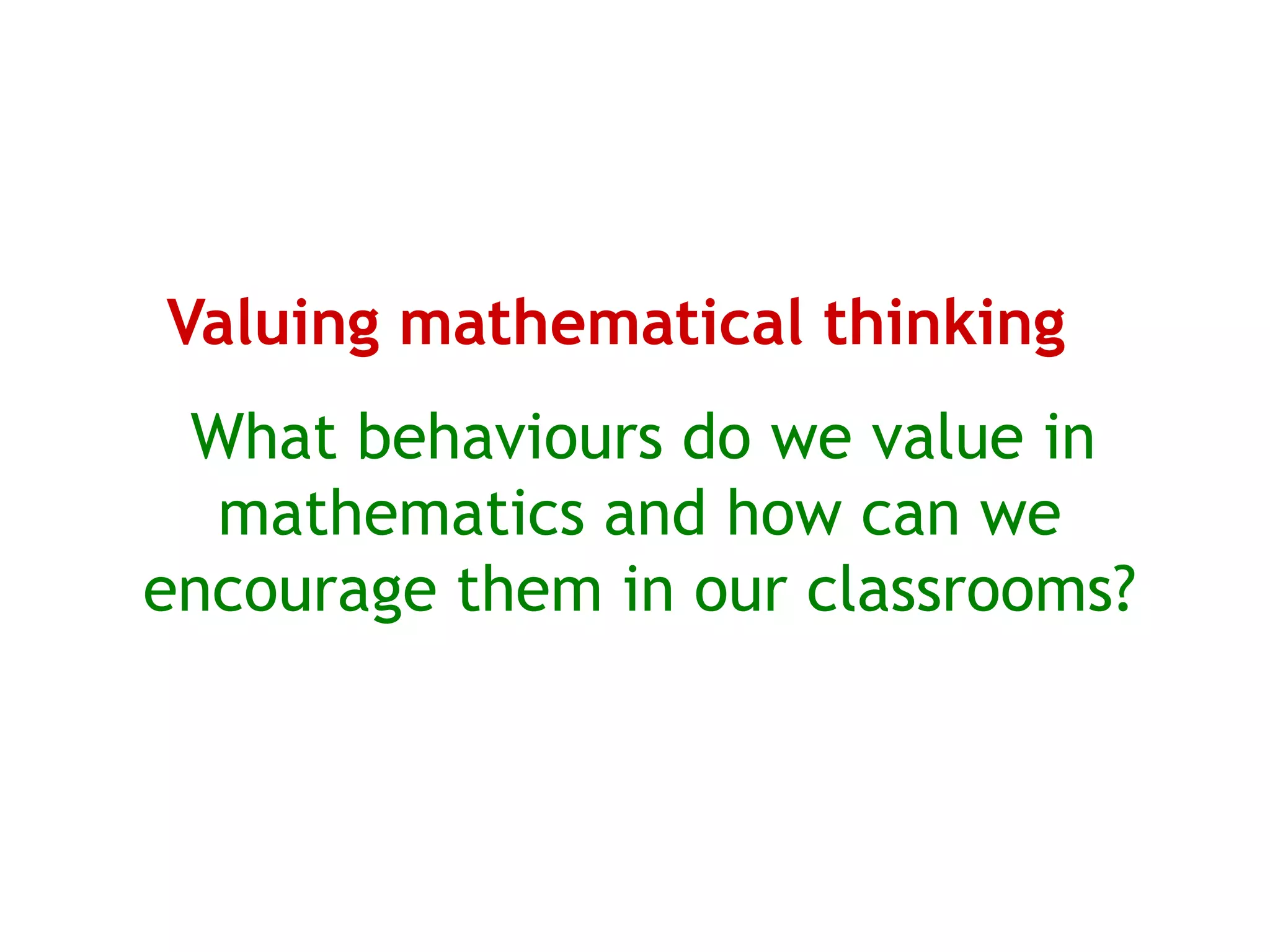 What makes an effective maths teacher | PPTX