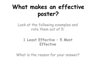 What makes an effective poster | PPTX | Desktop Publishing | Computer ...