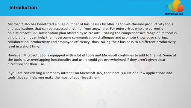 What Makes an Ideal Microsoft 365 Intranet | PPT