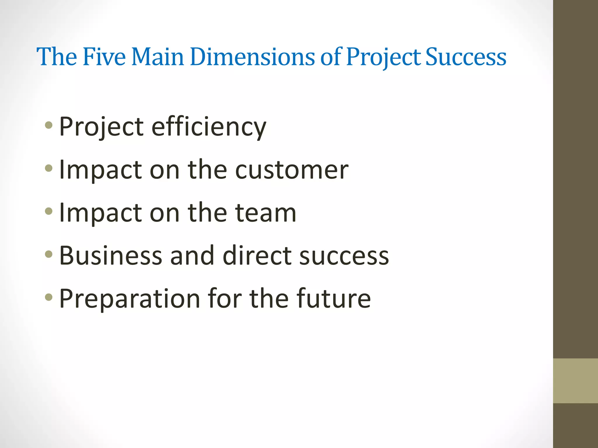 What makes a project successful | PPT