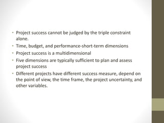 What makes a project successful | PPT
