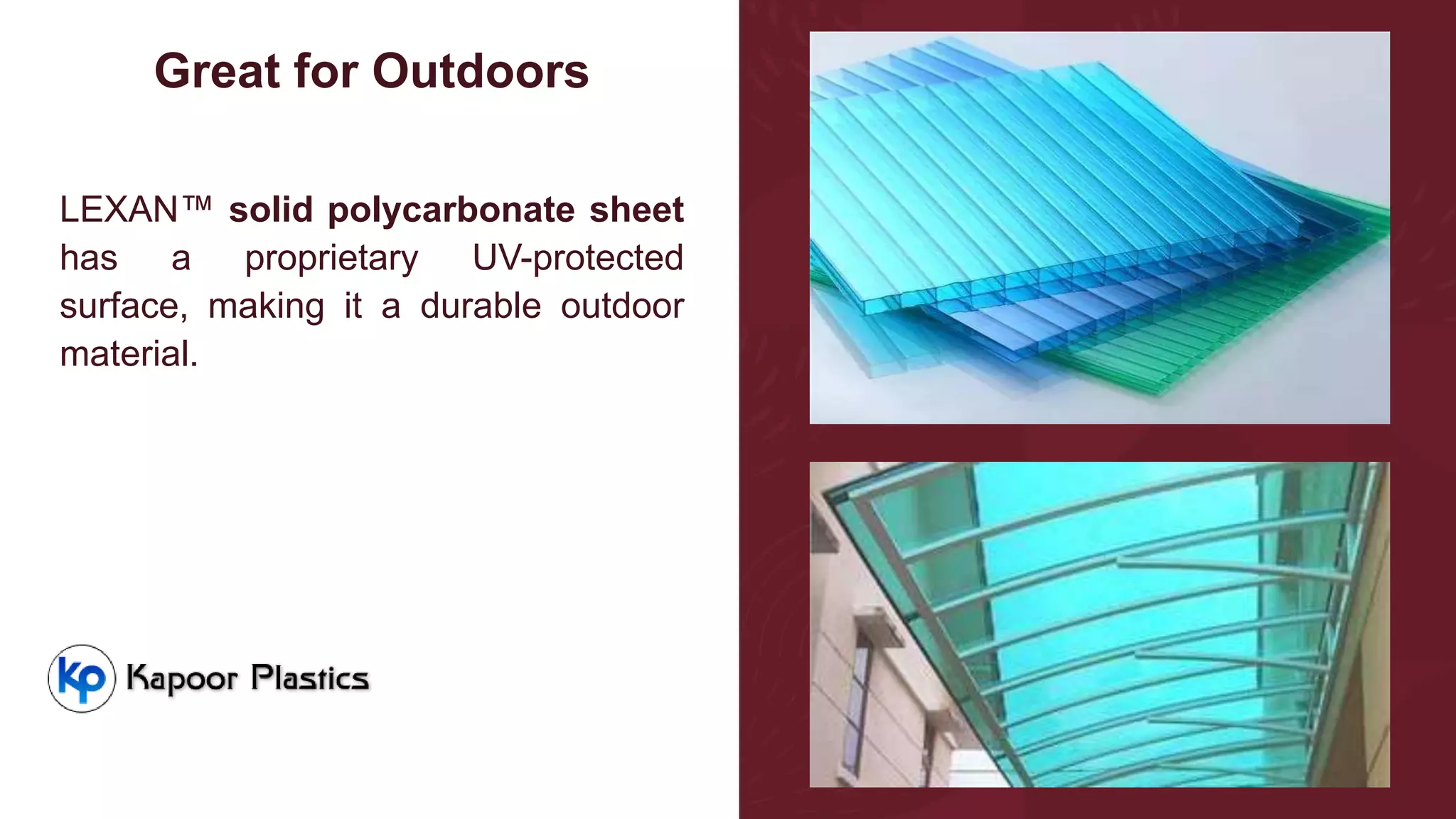 What makes a solid polycarbonate sheet (Lexan) so special? | PPT