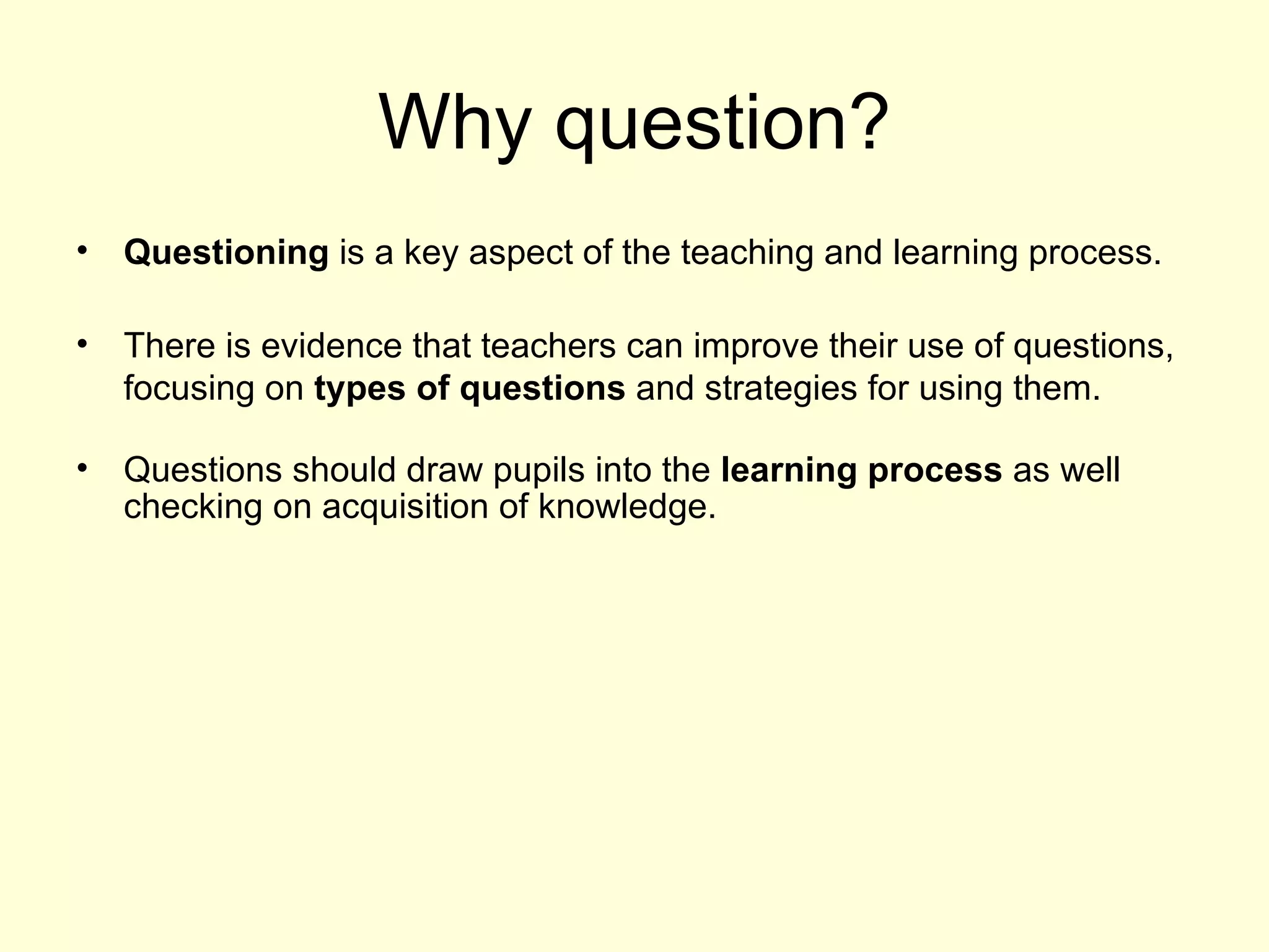 What makes effective questioning? | PPT