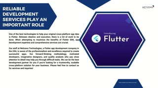 Top Amazing Benefits Of Flutter In Cross-platform App Development | PPT