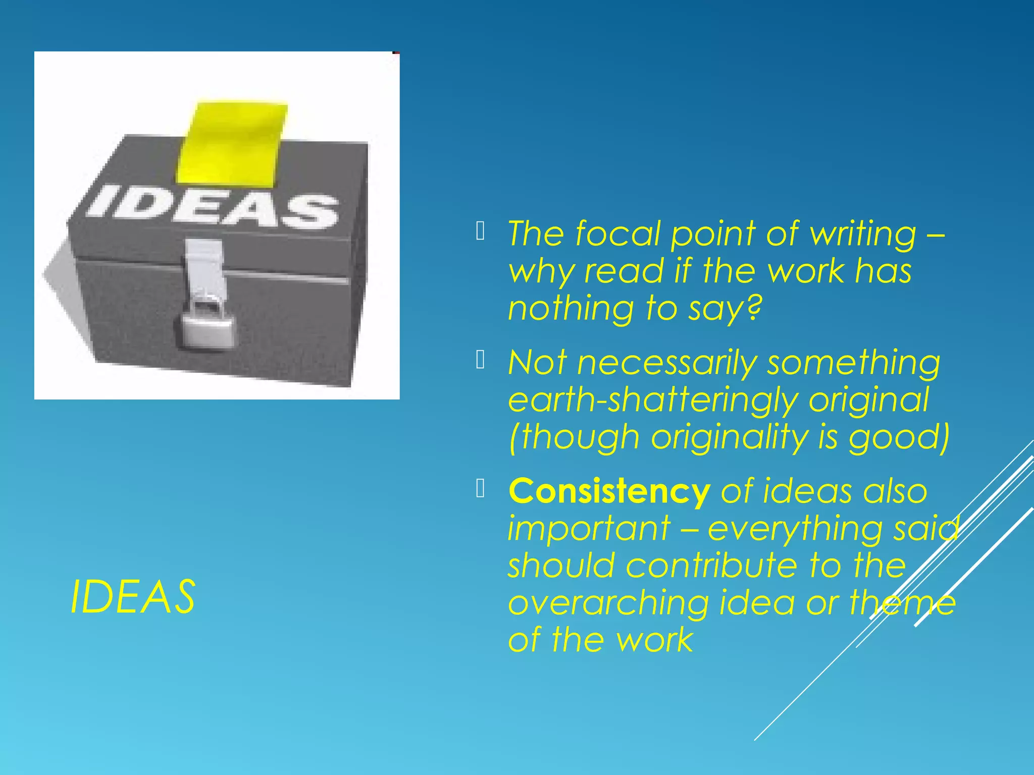 What makes good writing | PPT