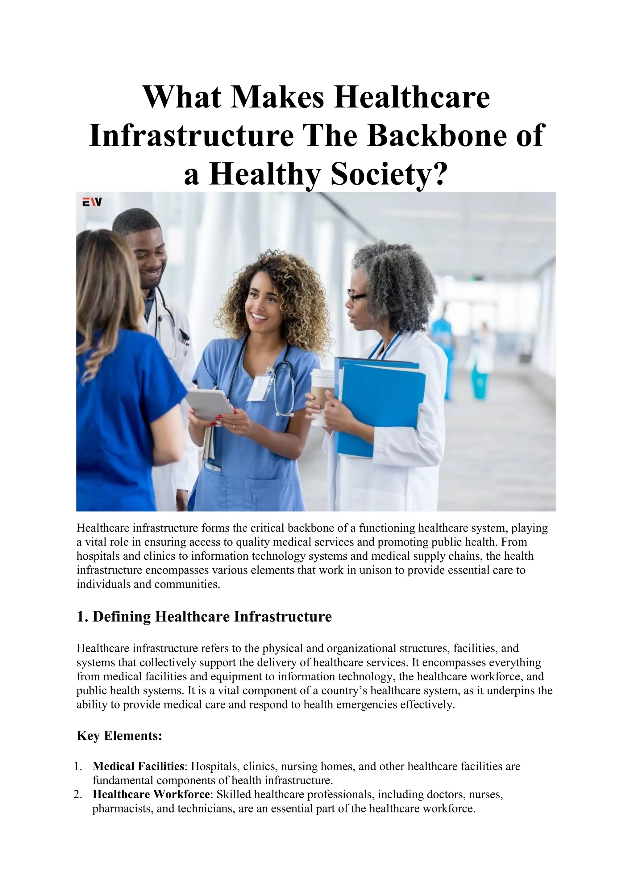 Healthcare Infrastructure: Meaning, defination, significance ...