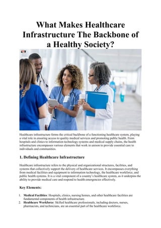 Healthcare Infrastructure: Meaning, defination, significance ...