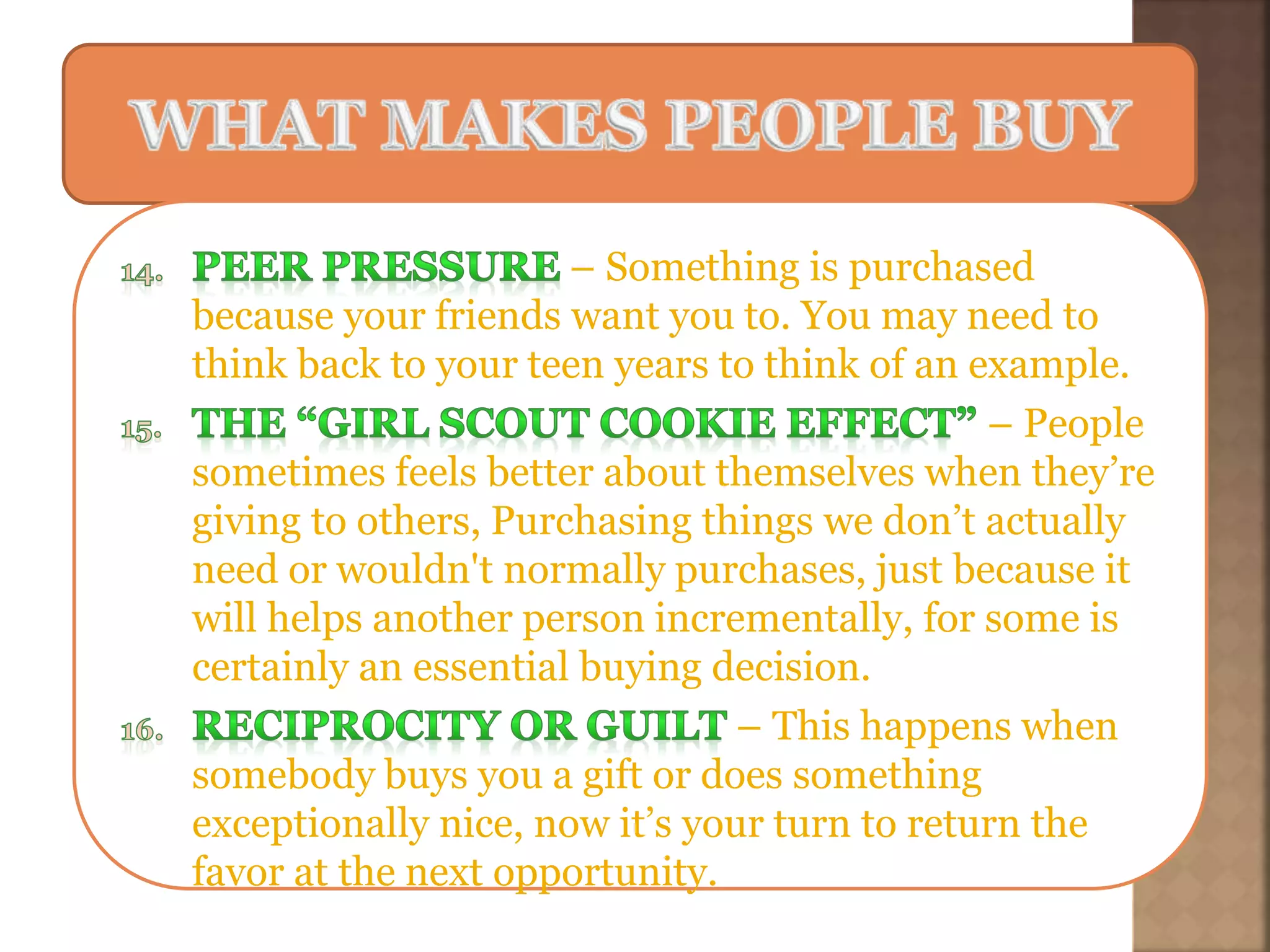 What Makes People Buy | PPTX