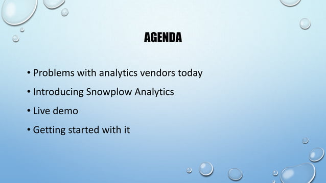A taste of Snowplow Analytics data | PPT