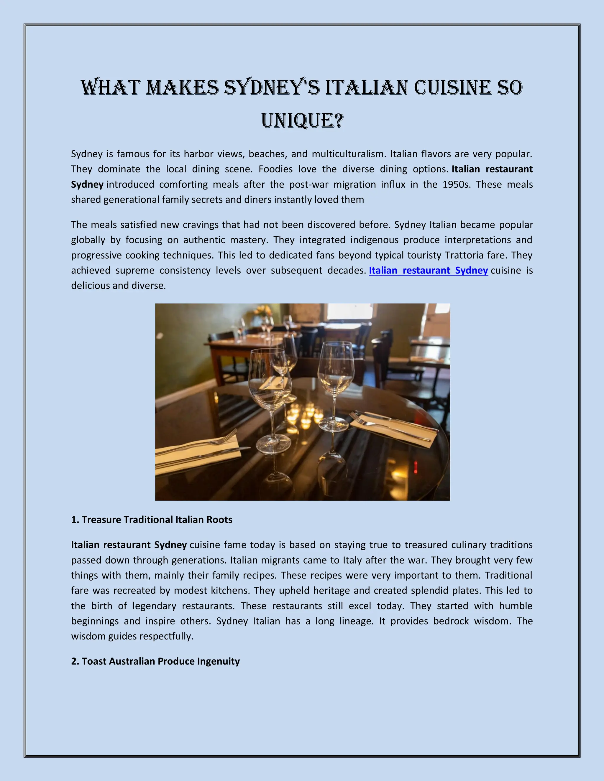 What Makes Sydney's Italian Cuisine So Unique.pdf