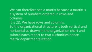 What matrix departmentalization really is | PPT