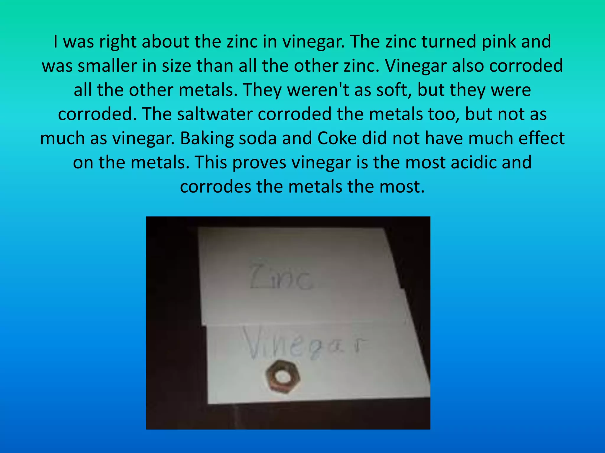 What metal will dissolve first | PPTX | Chemistry | Science