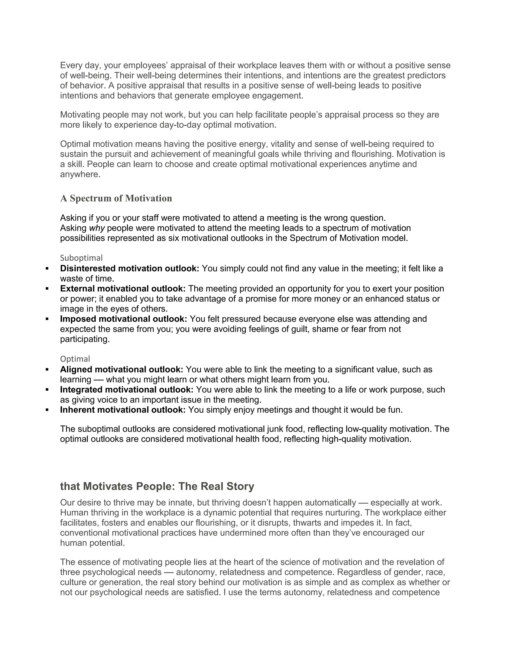 What motivates people | PDF