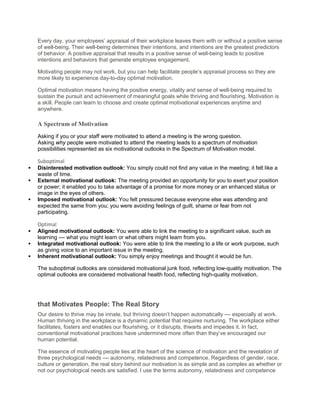 What motivates people | PDF
