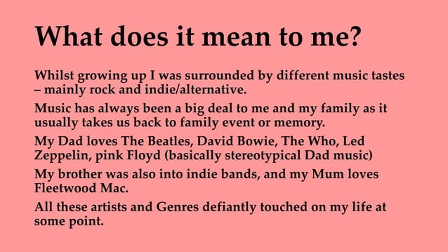 What music means to me | PPT