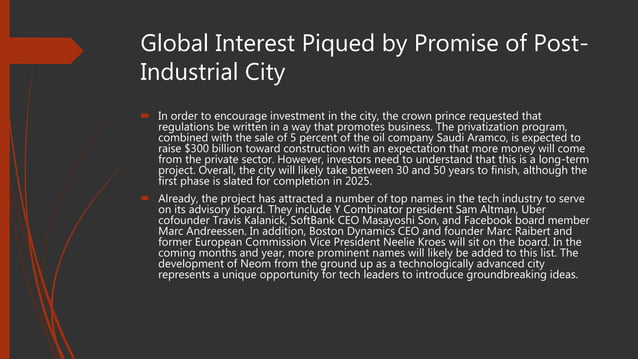 What You Need to Know about Saudi Arabia’s Planned City of Neom | PPT