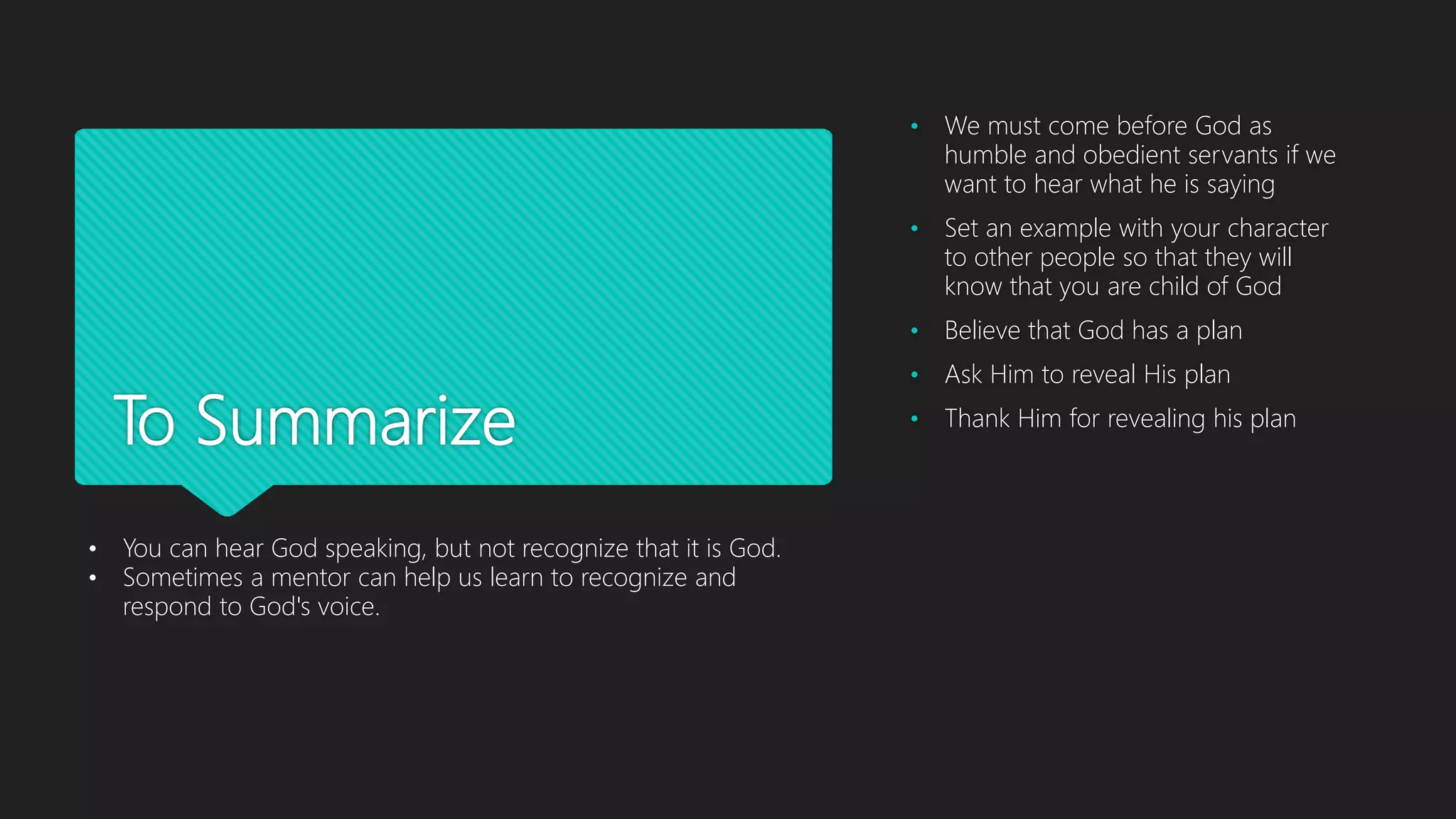 What next! sunday school presentation benny | PPTX