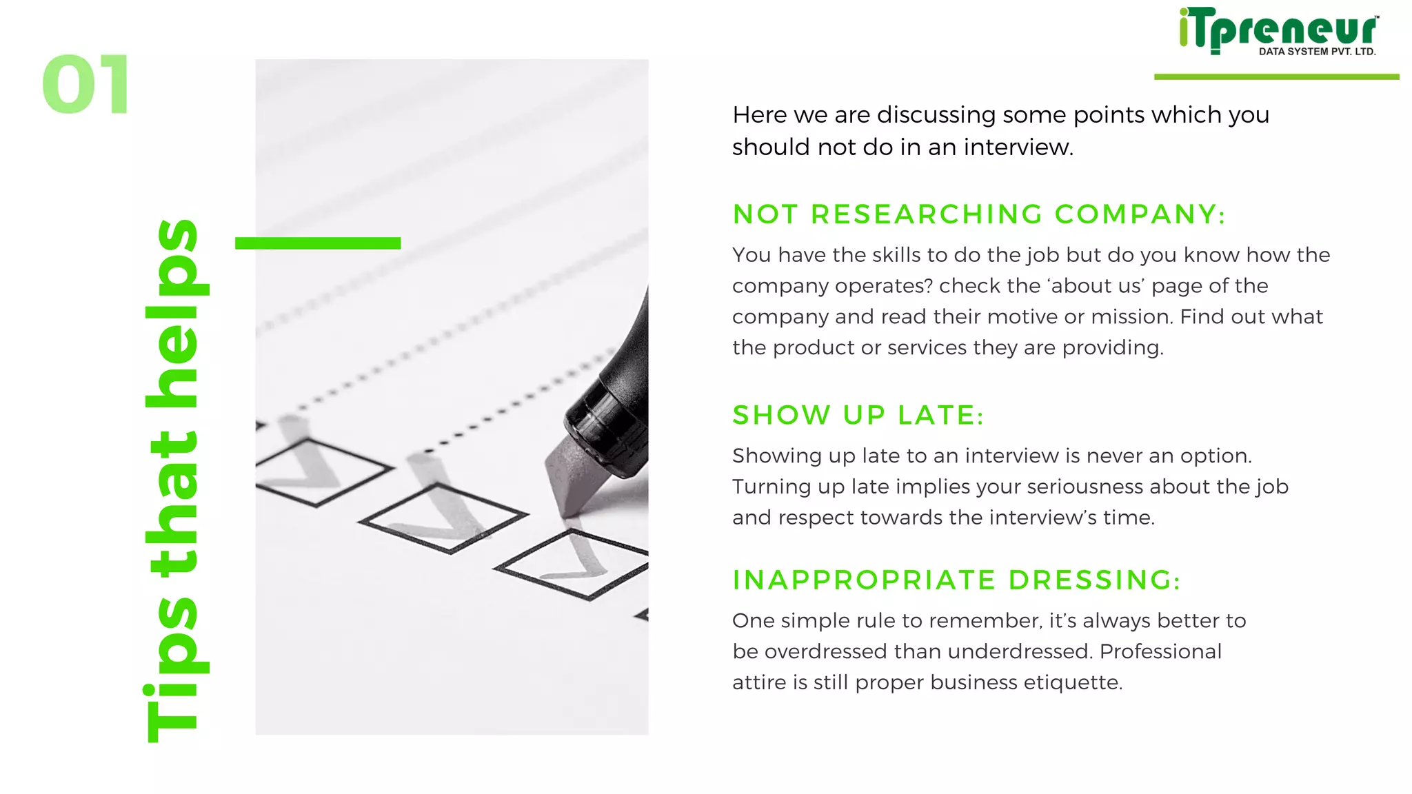 What not to do in an interview | PPT