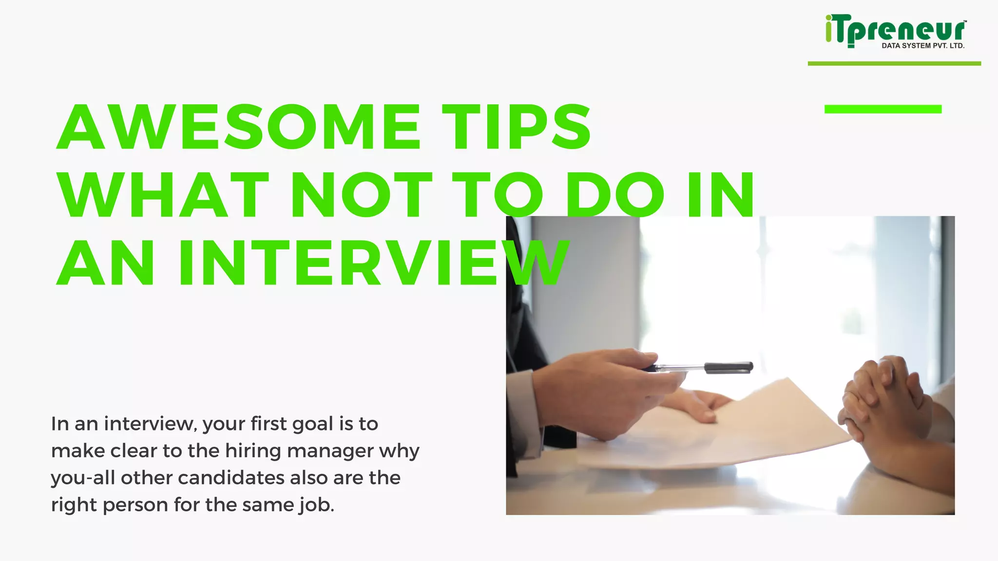 What not to do in an interview | PPT