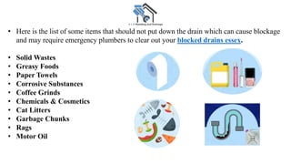 What Not To Put Down The Drain | PPT