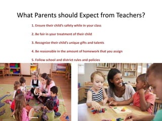 What parents should expect from teachers | PPTX