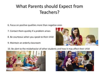 What parents should expect from teachers | PPTX