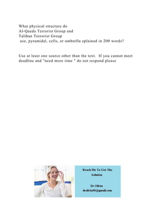 What physical structure doAl-Qaeda Terrorist Group and Taliban T.docx