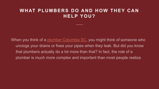 What Plumbers Do and How They Can Help You? | PPTX