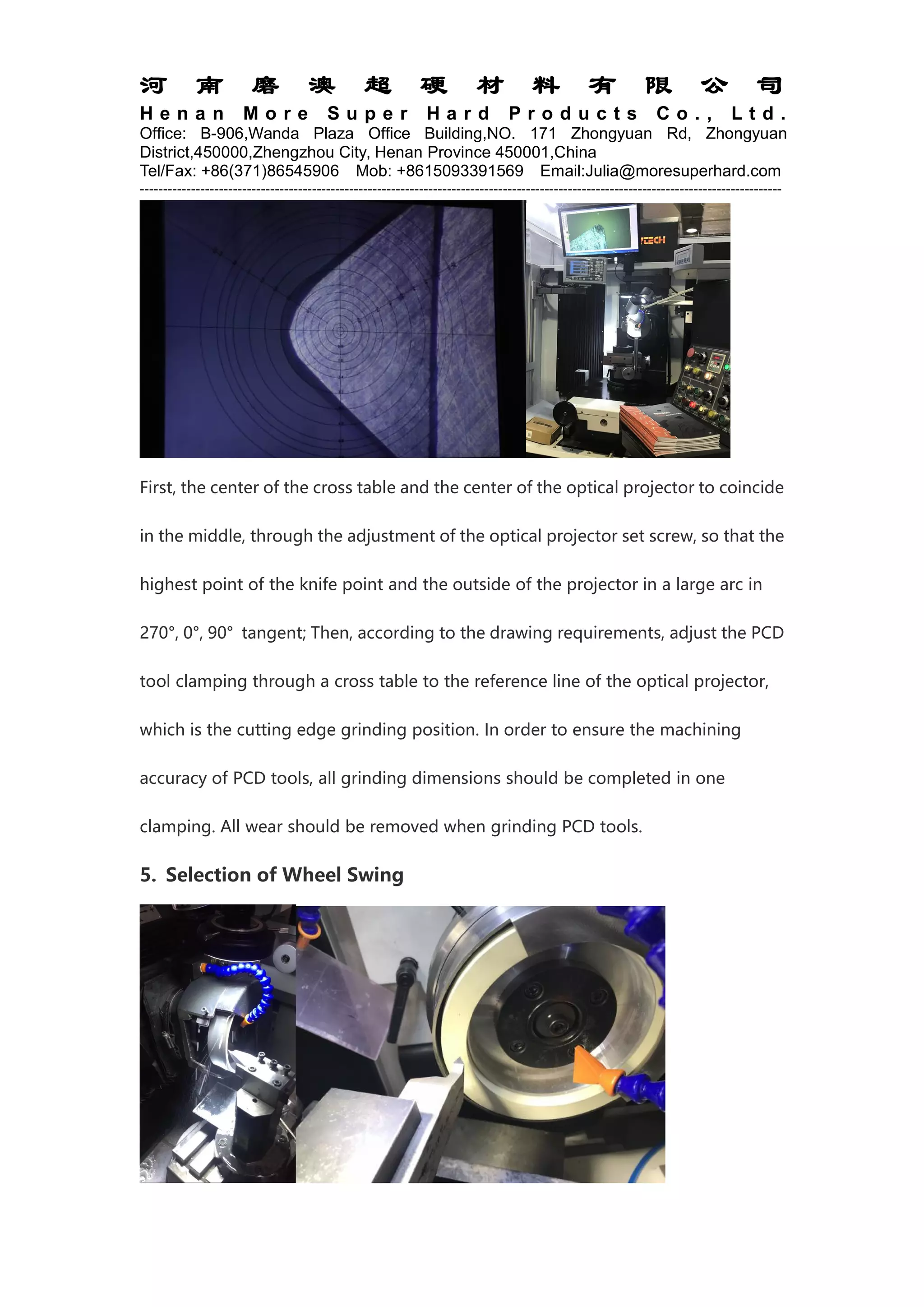 What process should do for pcd edge grinding? | PDF