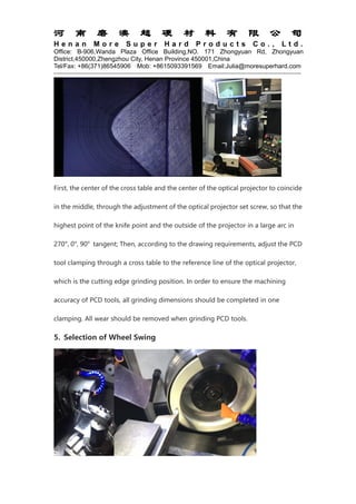 What process should do for pcd edge grinding? | PDF