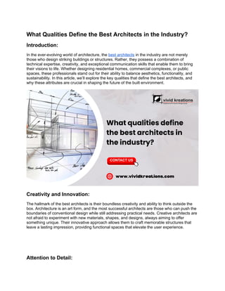 What Qualities Define the Best Architects in the Industry.docx