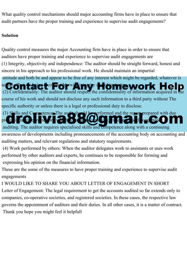 What quality control mechanisms should major accounting firms have i.pdf