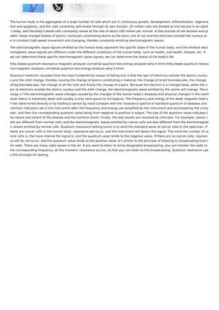 What quantum bio energy analyzer why it | PDF