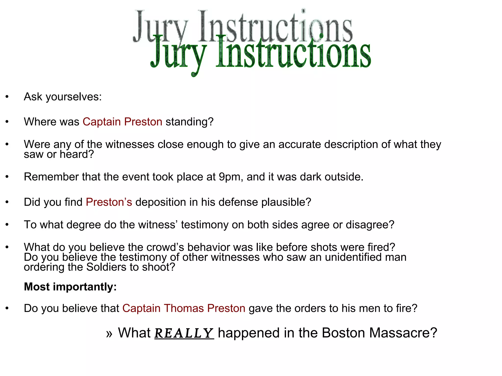 What Really Happened in the Boston Massacre? The Trial of Captain ...