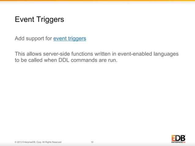What's New in PostgreSQL 9.3 | PPT