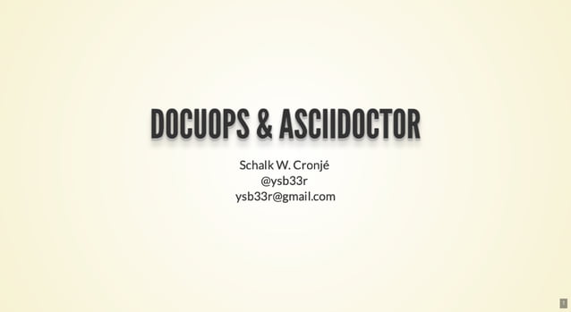 DocuOps & Asciidoctor | PDF