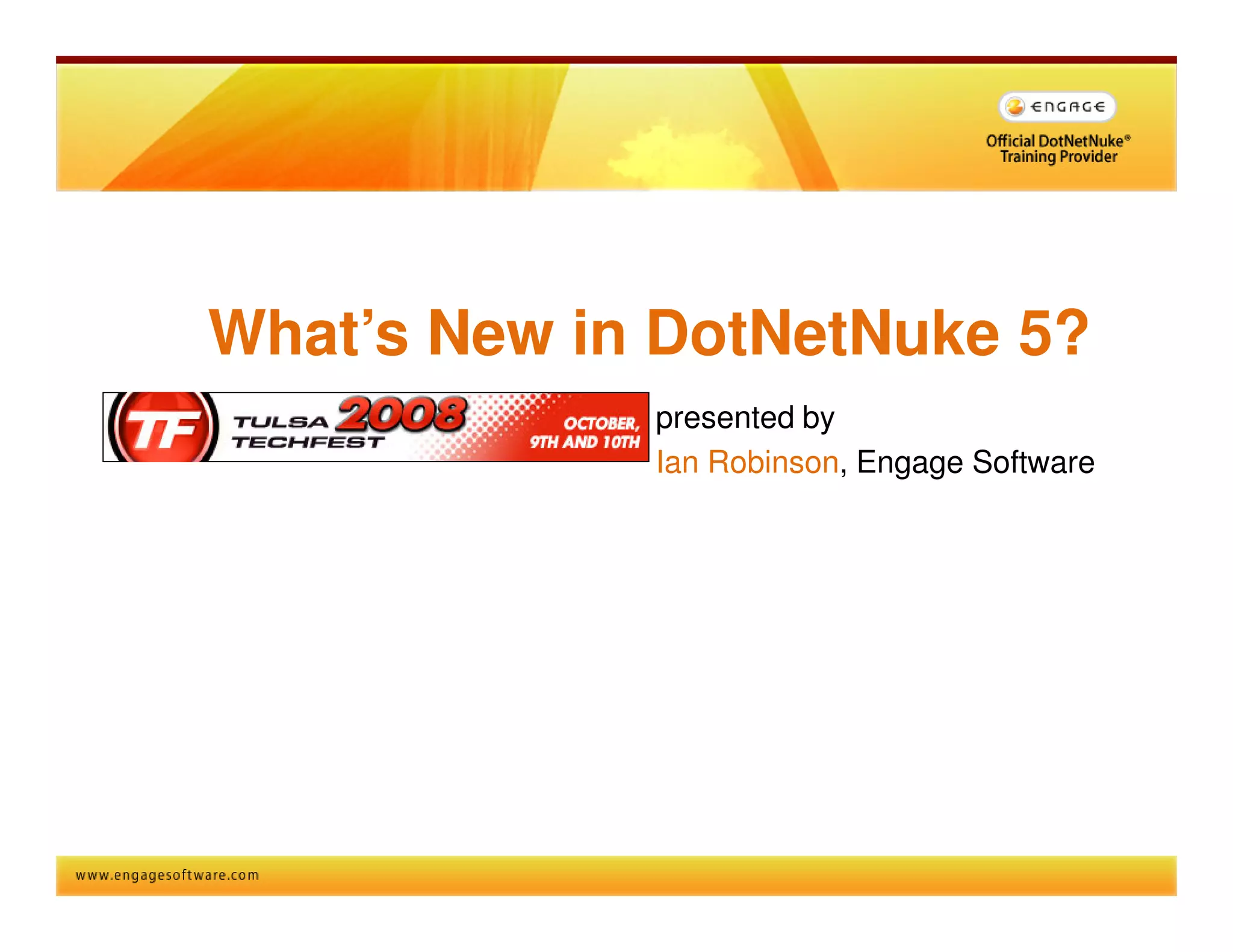 What’s New In DotNetNuke 5 (Cambrian) | PDF