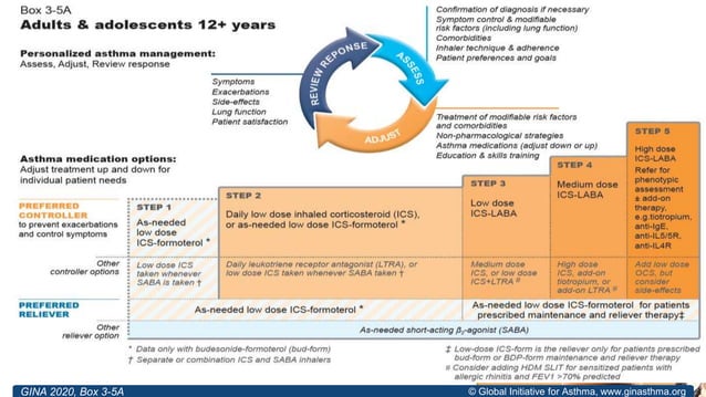 GINA 2020 Guidelines for Asthma | PPTX | Lung and Respiratory Health ...