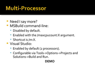 Whats New in MSBuild 3.5 and Team Build 2008 | PPT
