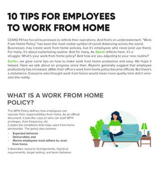 10 Tips For Employees To Work From Home | PDF