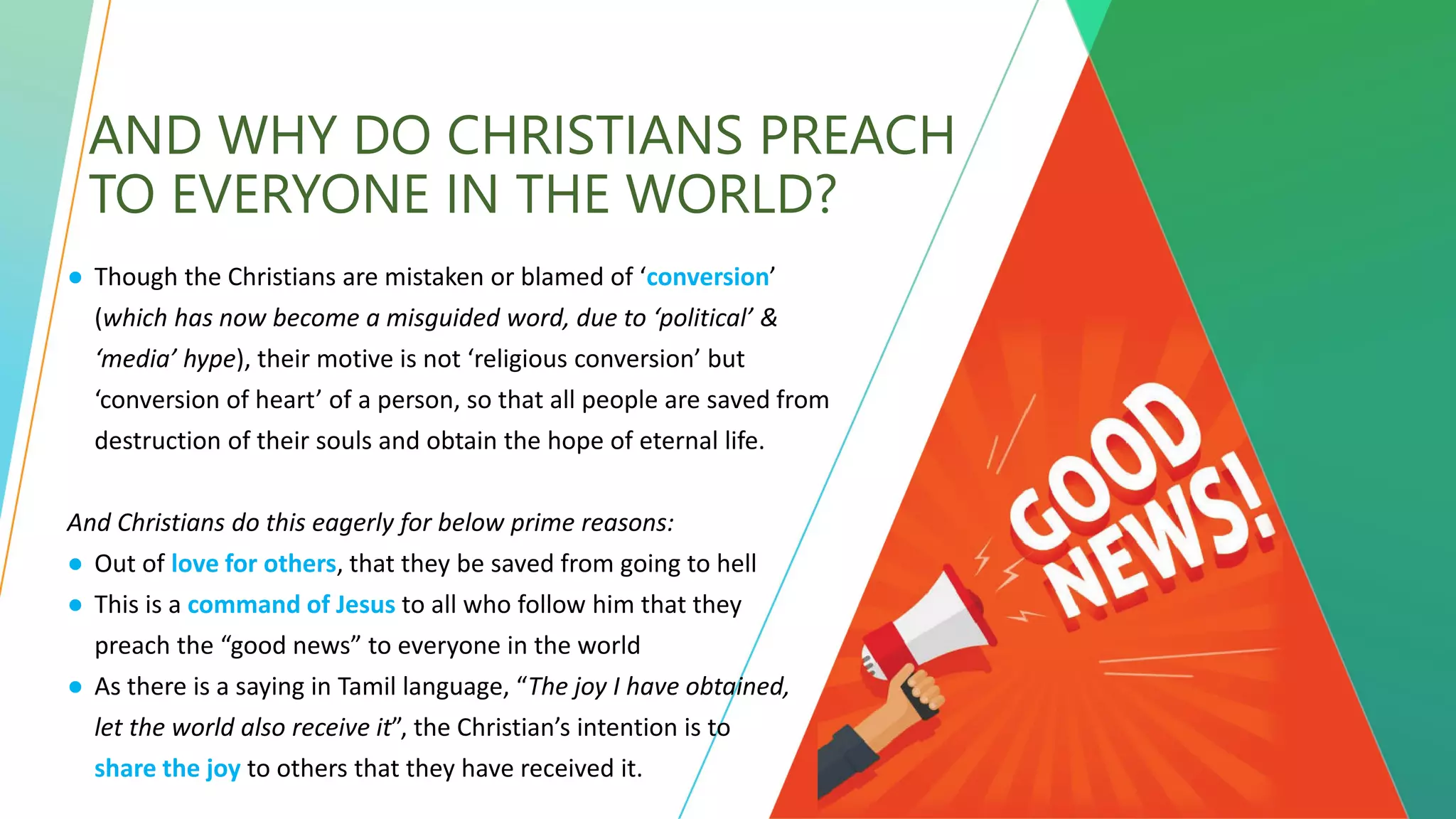 Do Christians really ‘convert’ people? | PPT