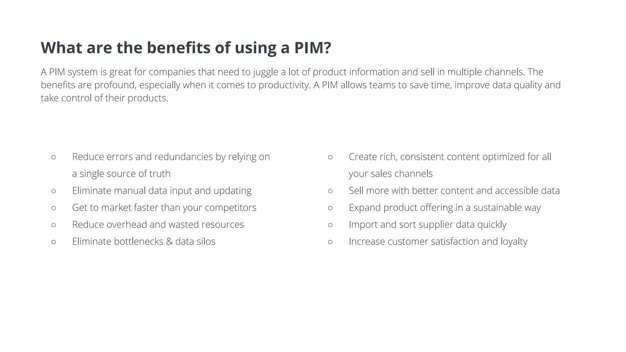 What is Product Information Management (PIM)? | PDF