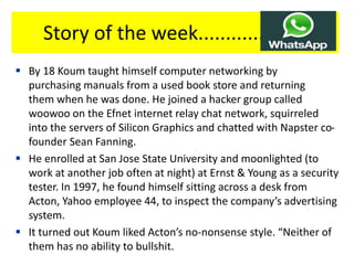 story of whatsapp (Jan Koum and Brian Acton) | PPTX
