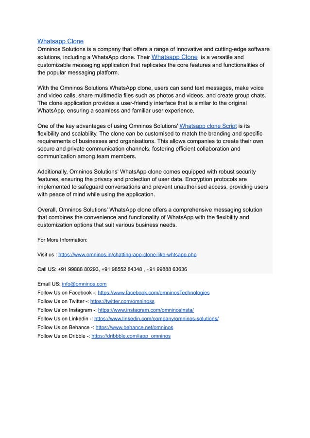 Whatsapp Clone | PDF